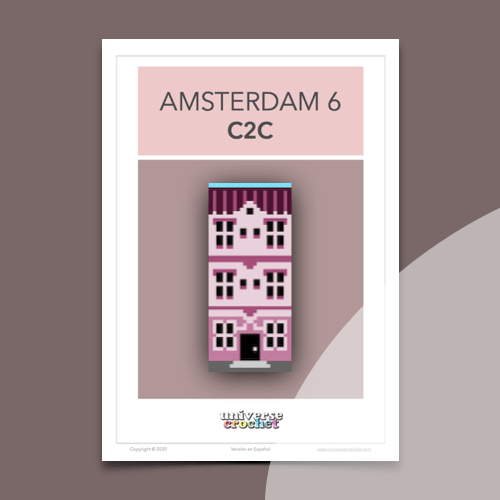 Patrón de crochet C2C número 6 Serie Amsterdam