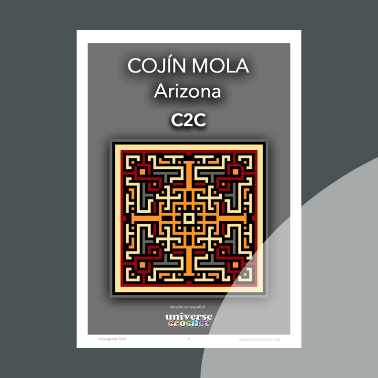 Cojines serie molas en crochet C2C