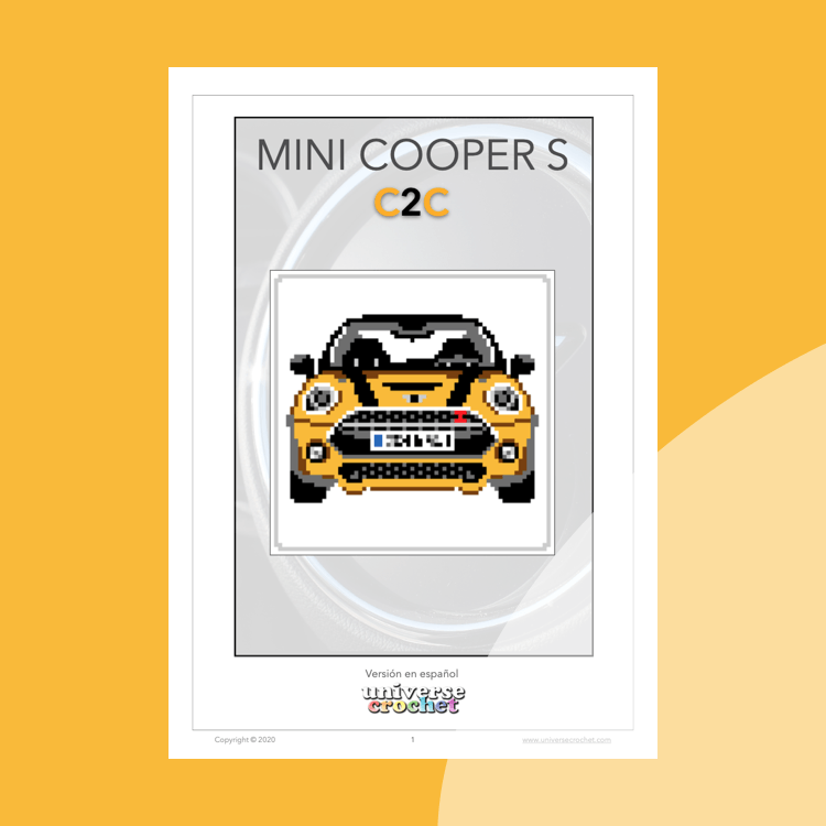 Mini Cooper S en crochet C2C