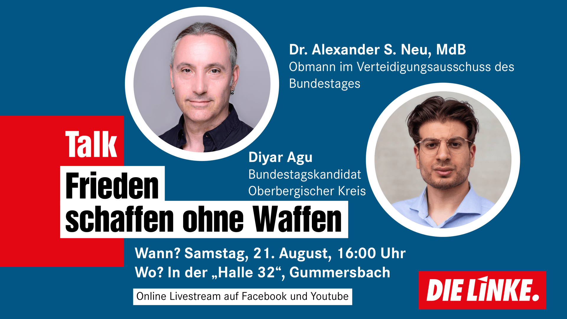 Frieden schaffen ohne Waffen - Talk mit Dr. Alexander S. Neu, MdB