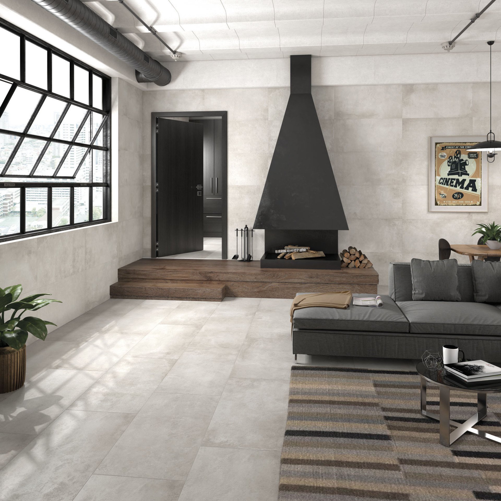 Concrete Effect Floor And Wall Tiles