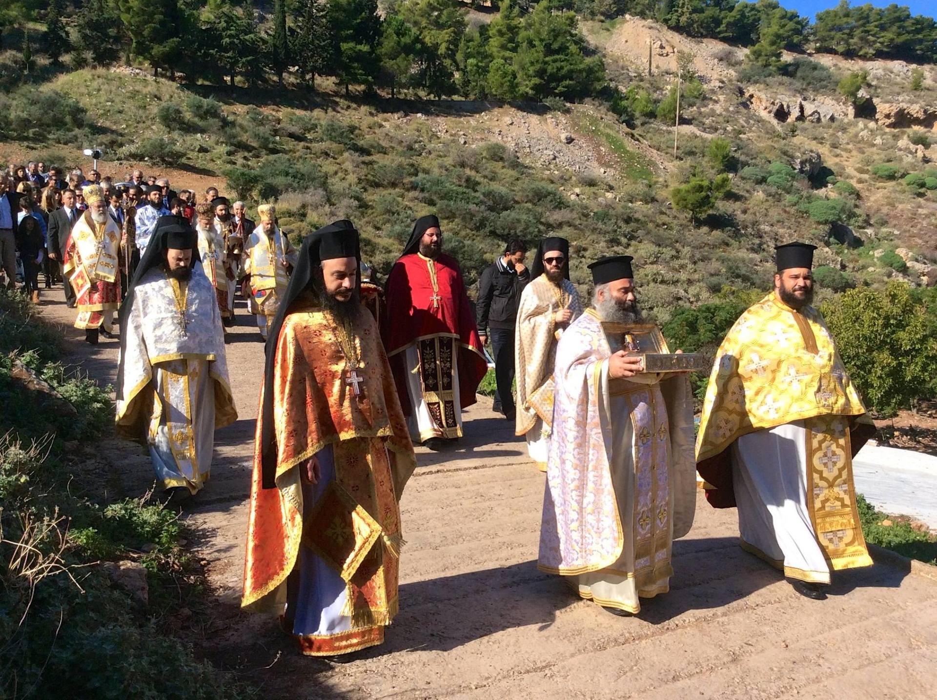 Patron Saints Day Hydra Island Greece Ag. Konstantinos