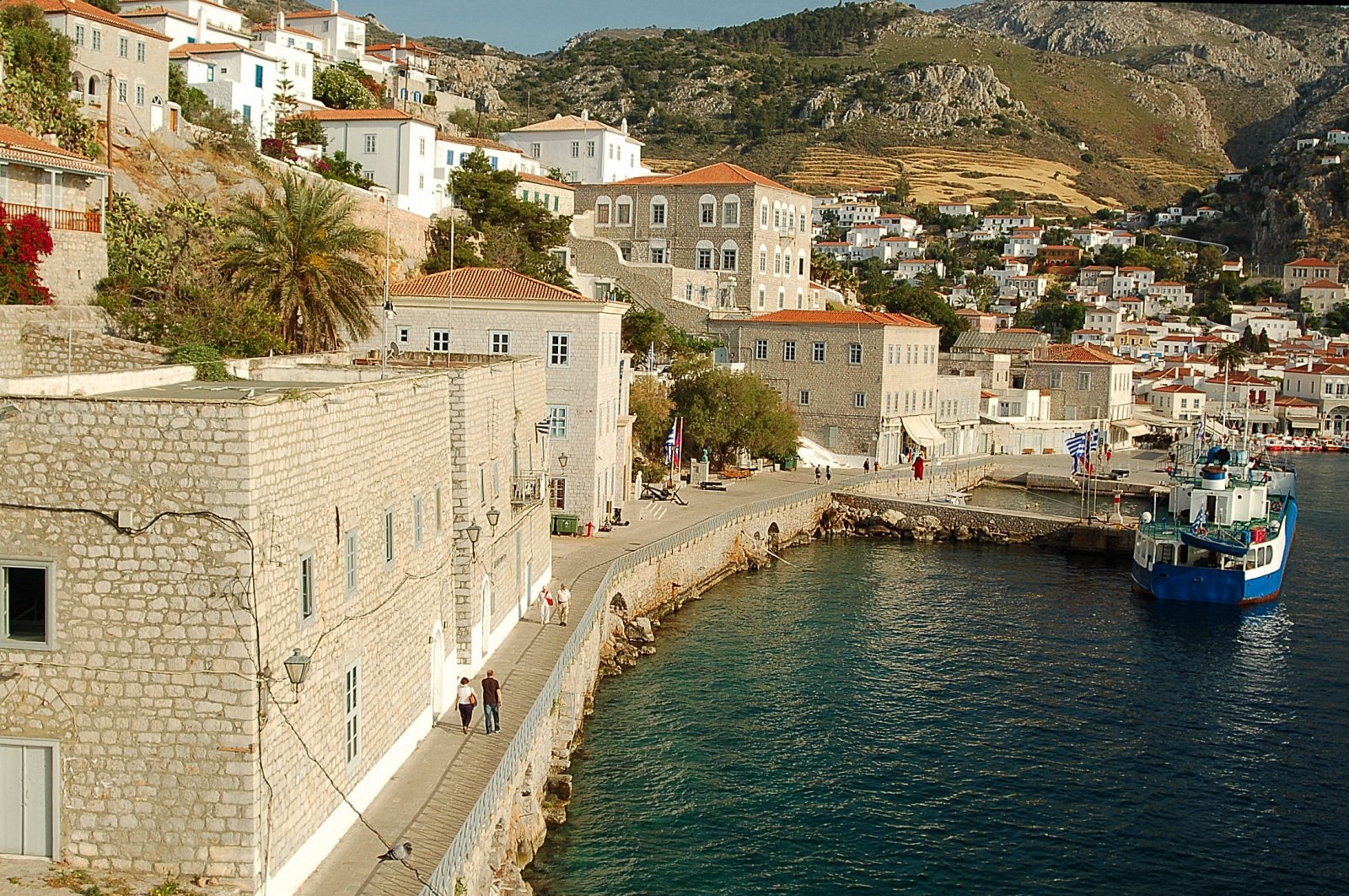 Hydra Harbour on Hydra Island Greece