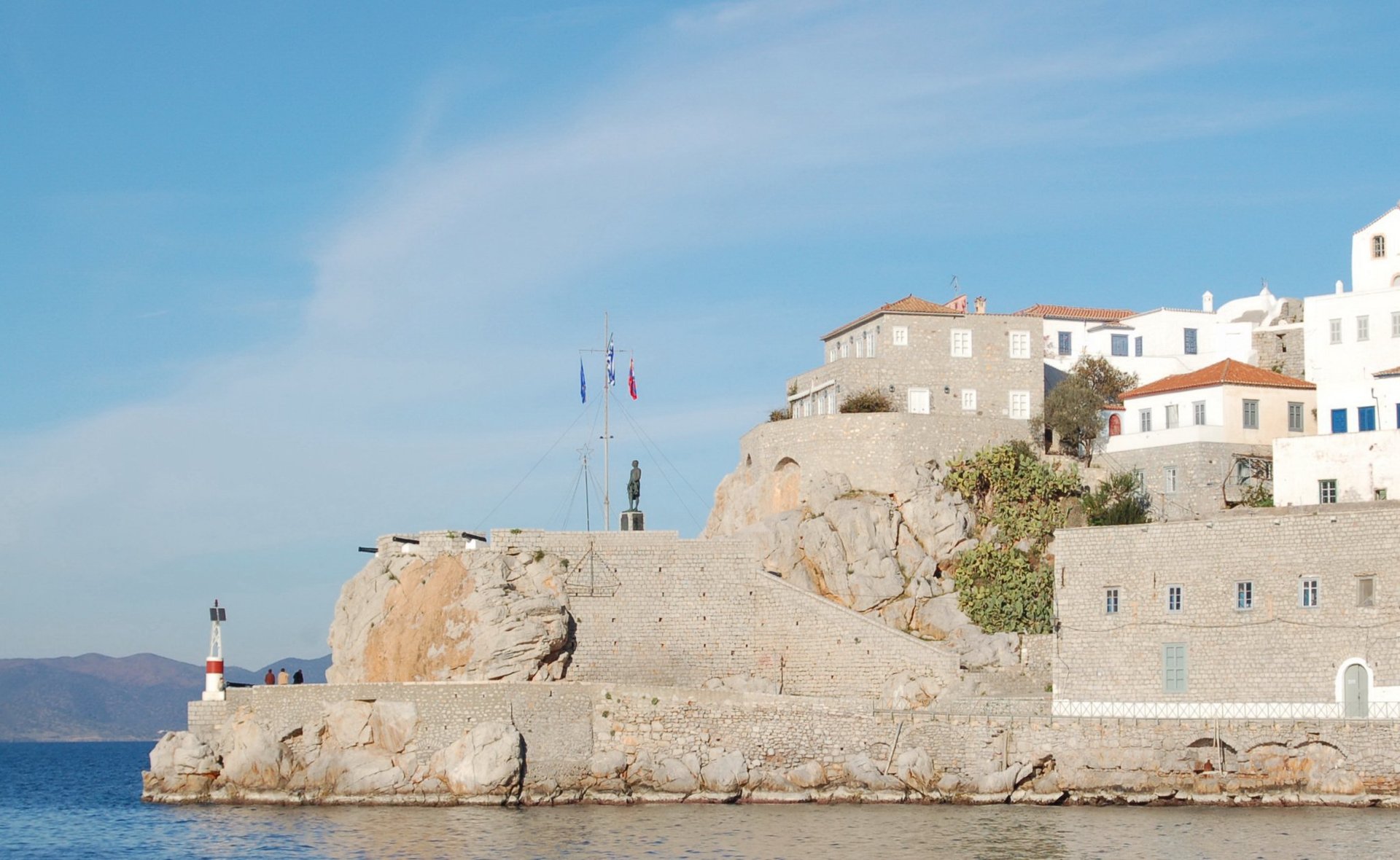 Hydra Harbour on Hydra Island Greece