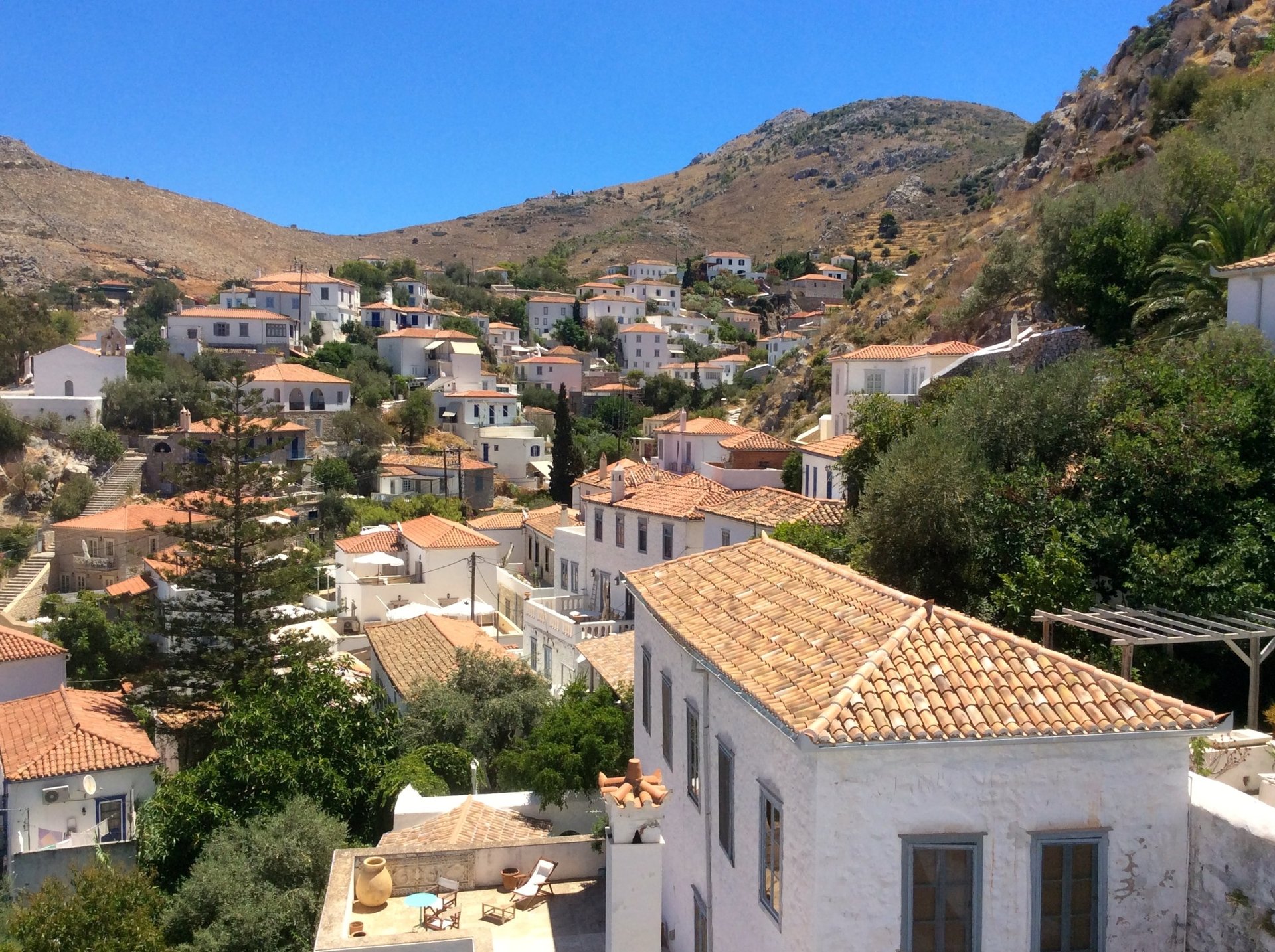 Hydra Town on Hydra Island Greece