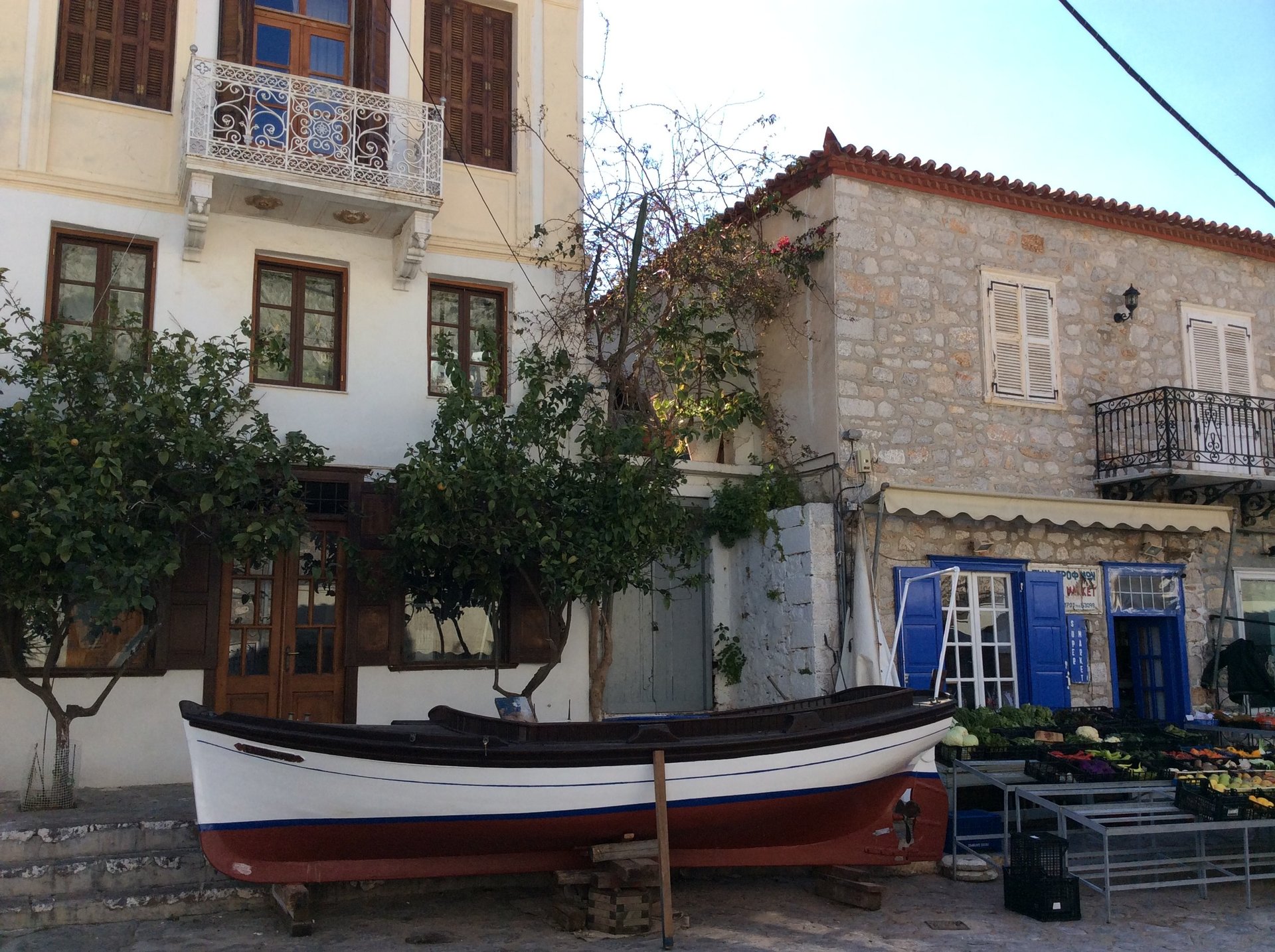 Hydra Town on Hydra Island Greece
