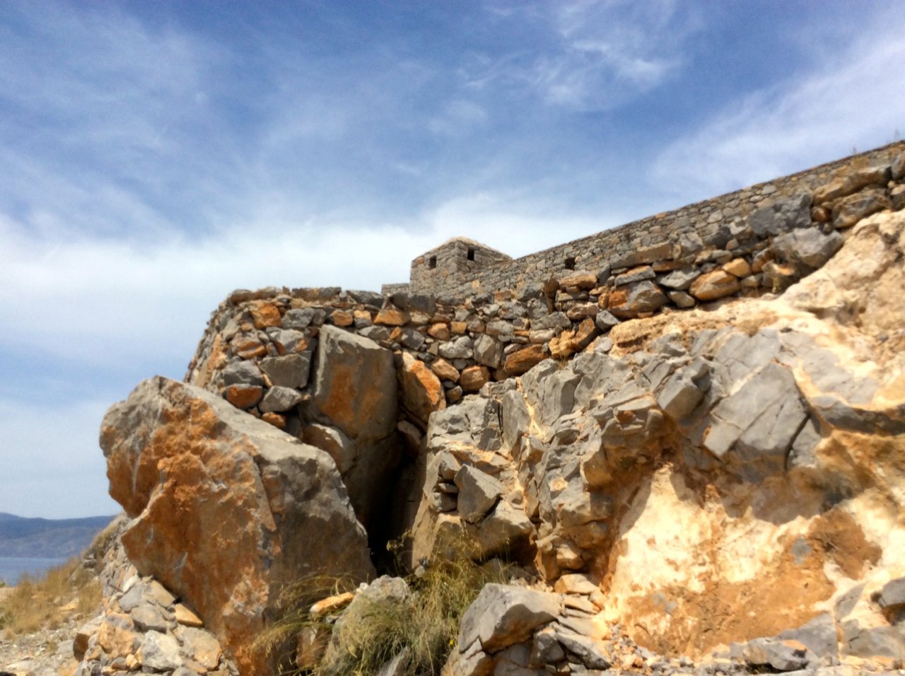 Mandraki Fort on Hydra Island Greece