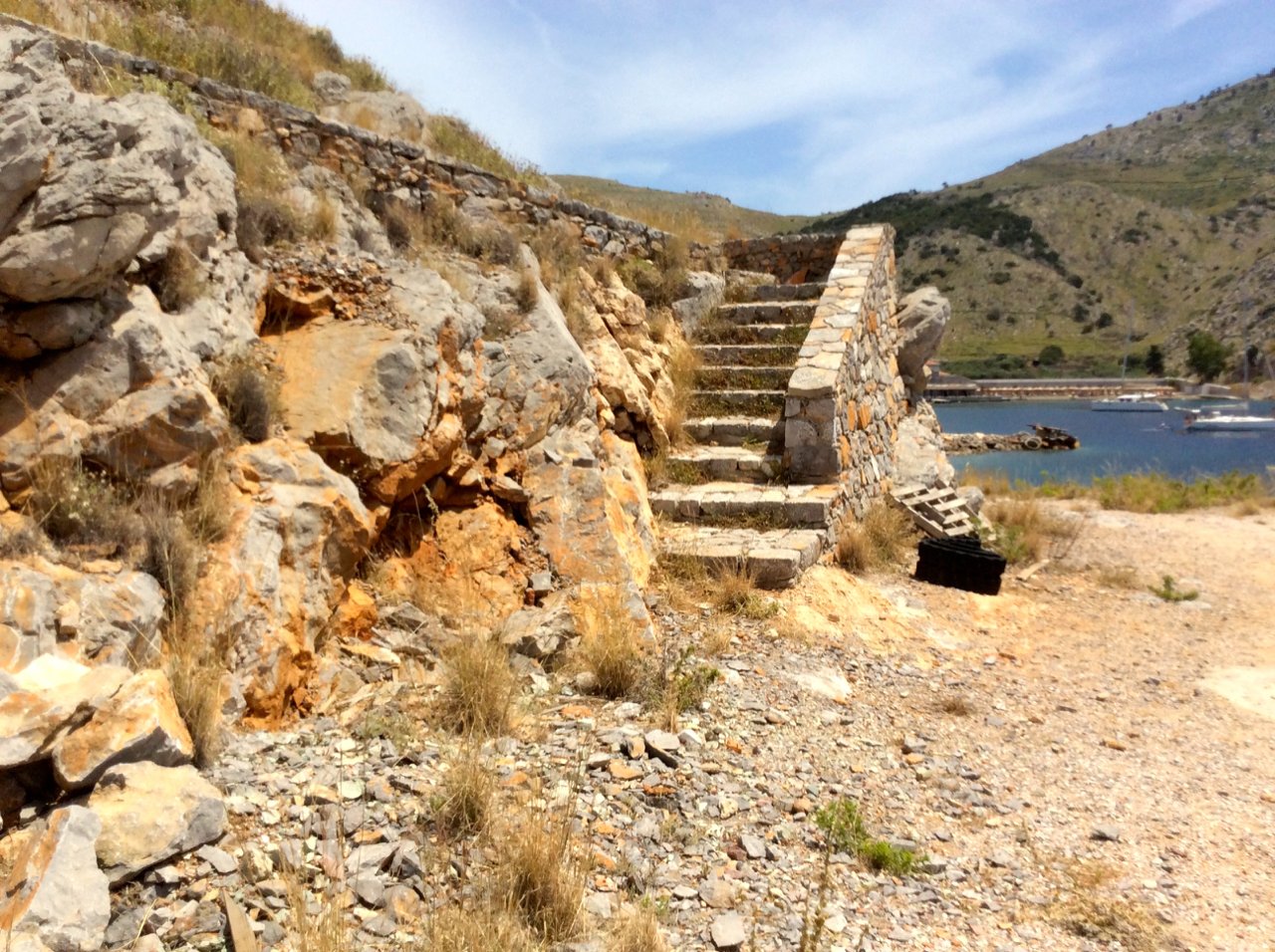 Mandraki Fort on Hydra Island Greece