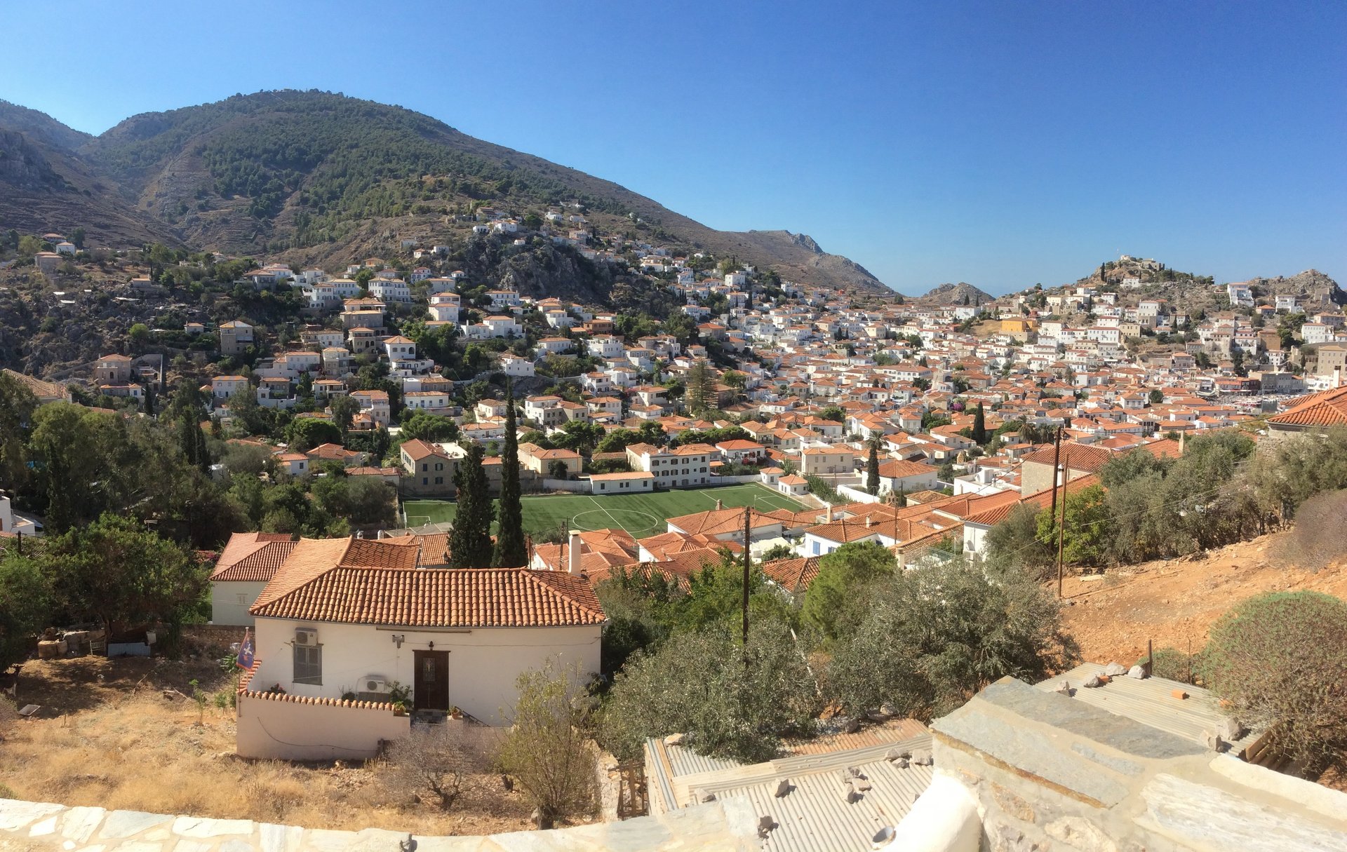 Hydra Town on Hydra Island Greece