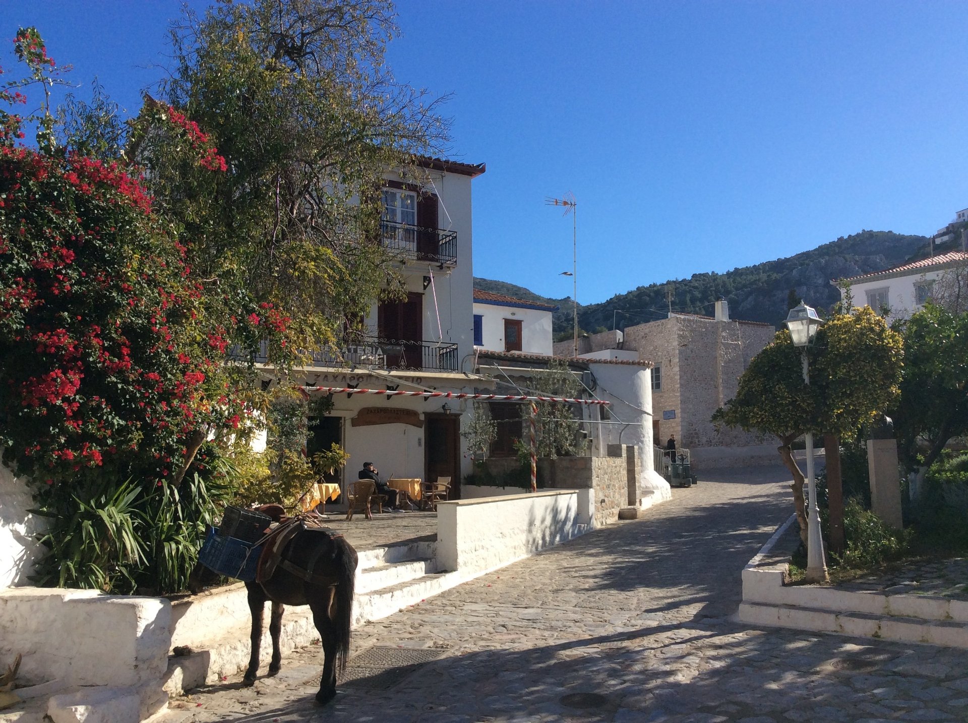 Hydra Town on Hydra Island Greece