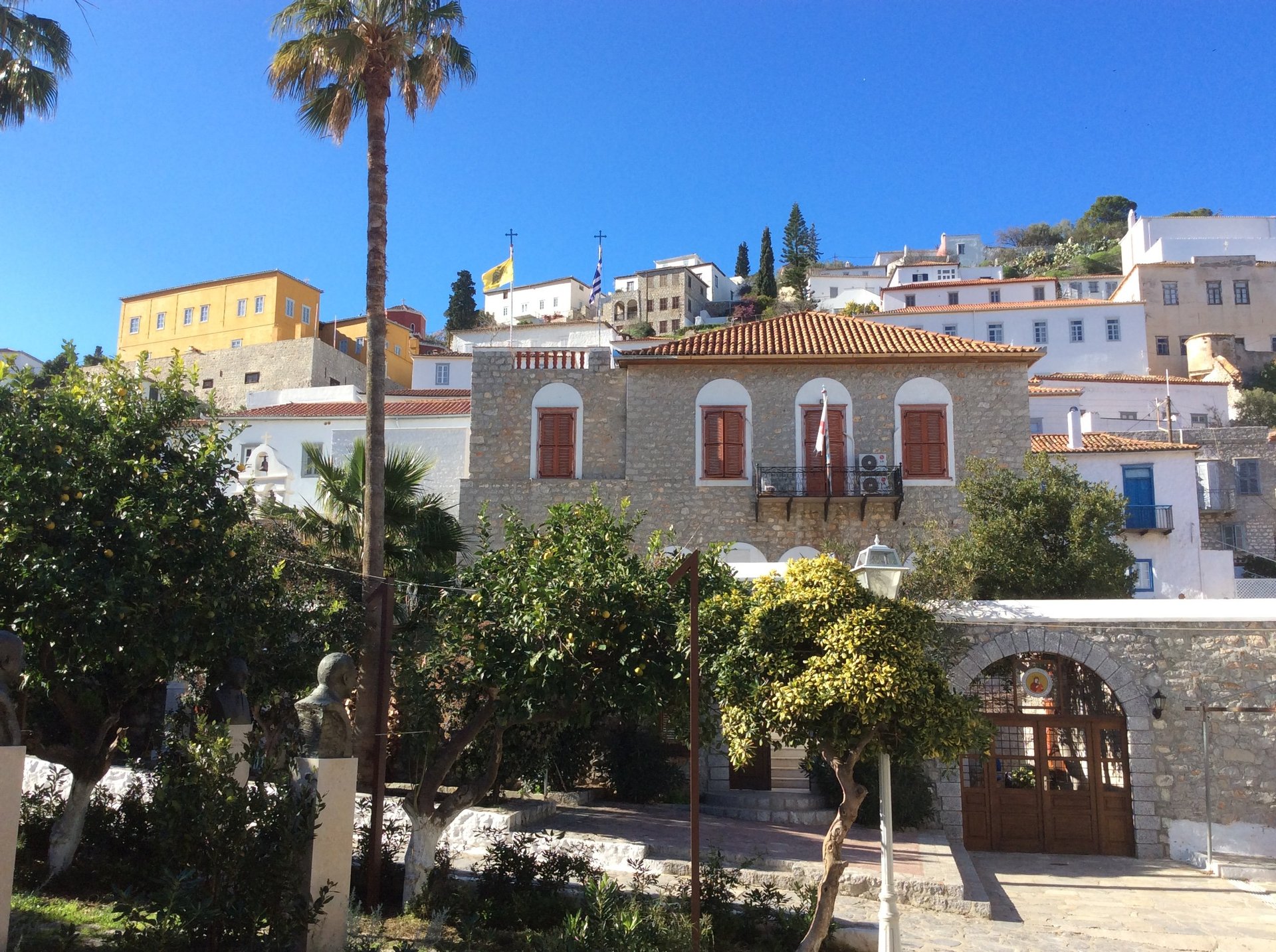 Hydra Town on Hydra Island Greece
