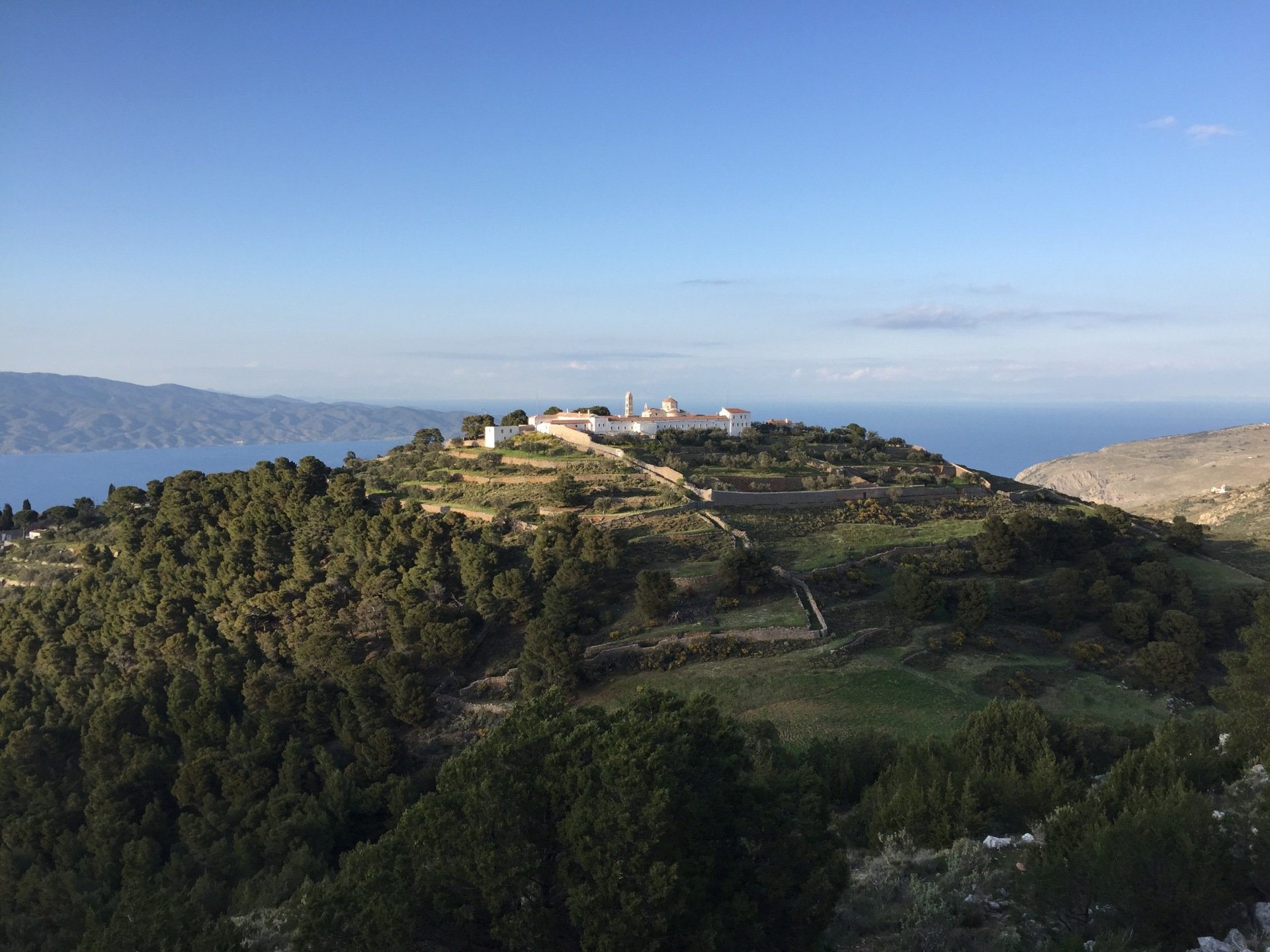 Profitis Ilias Monastery on Hydra Island Greece