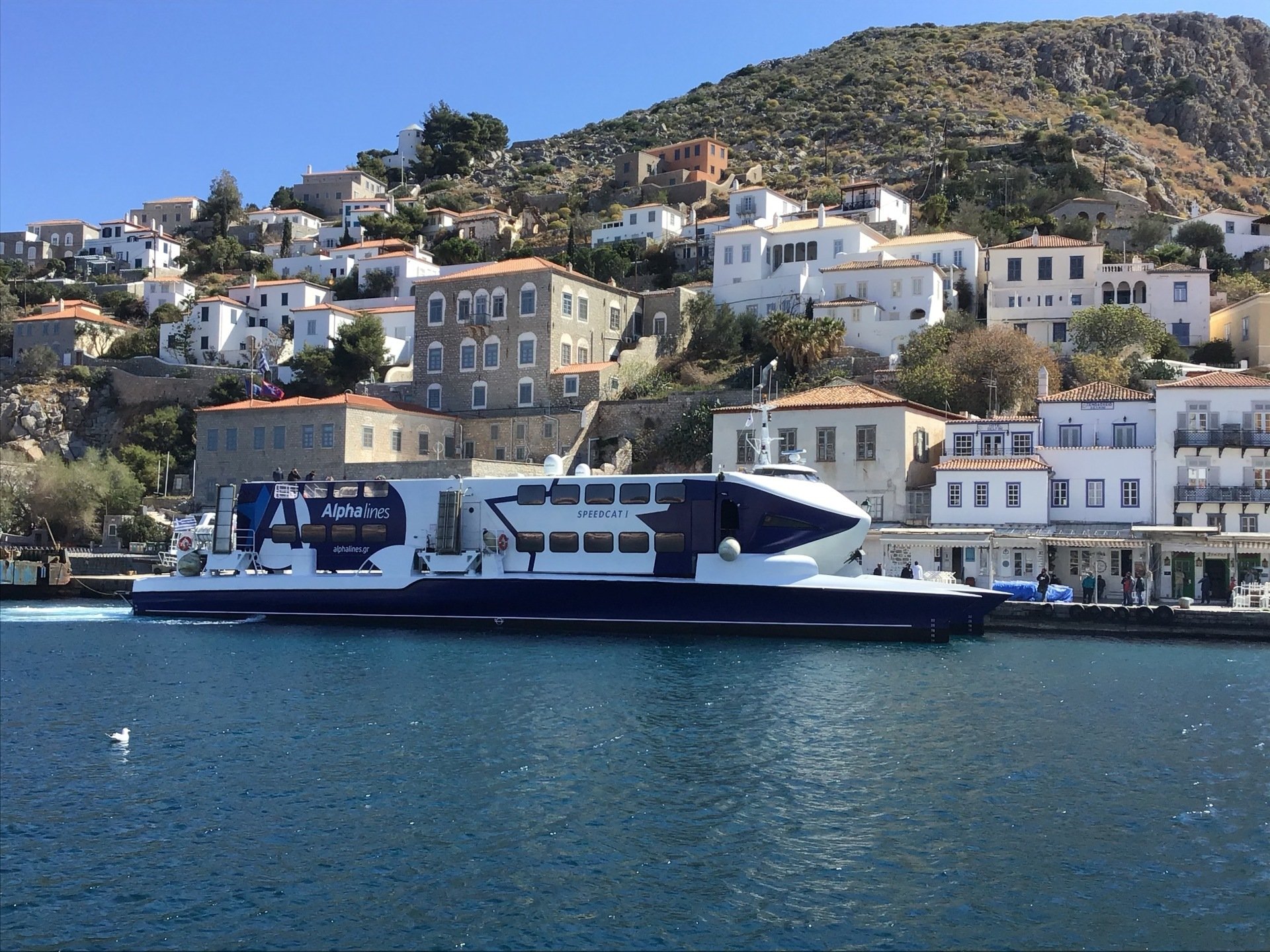 Alpha Lines Speed Cat travel to Hydra Island Greece