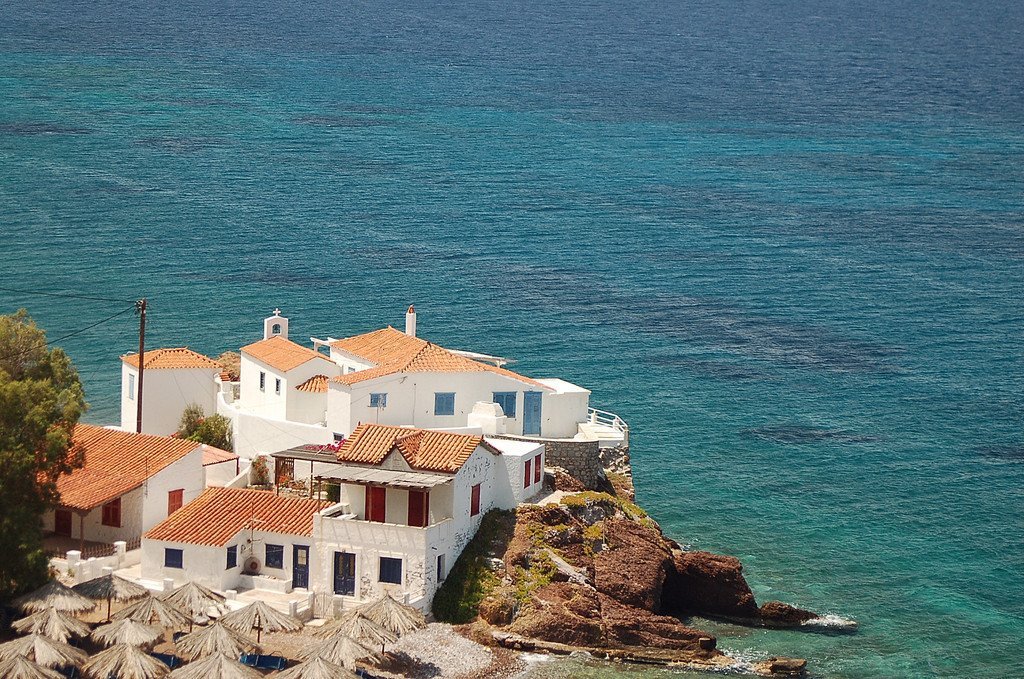 Vlychos Beach, swimming & beaches on Hydra Island Greece