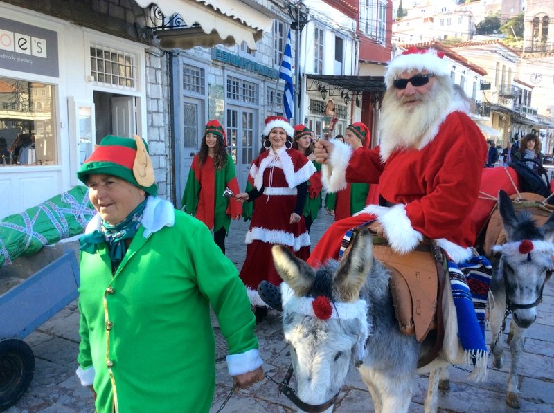 Christmas, New Year and Winter on Hydra Island Greece