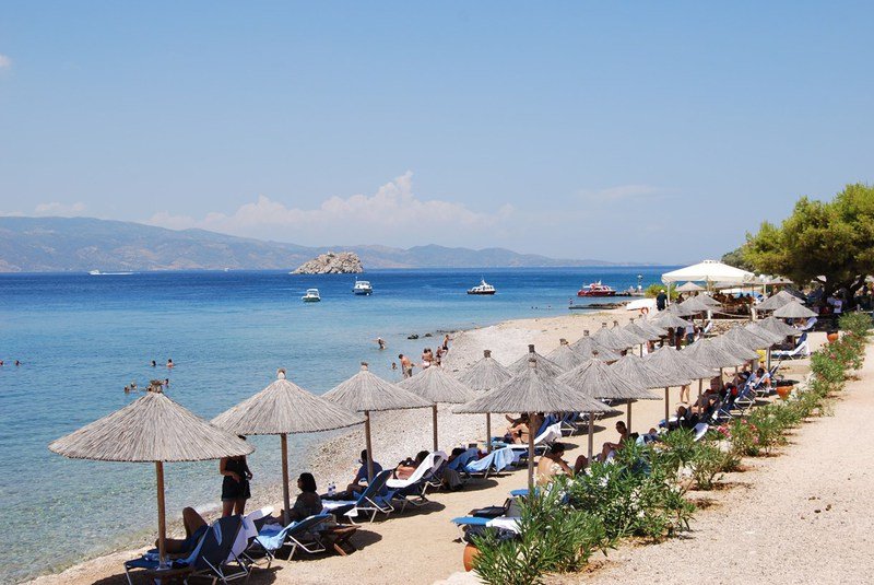 Plakes Beach, beaches on Hydra Island Greece