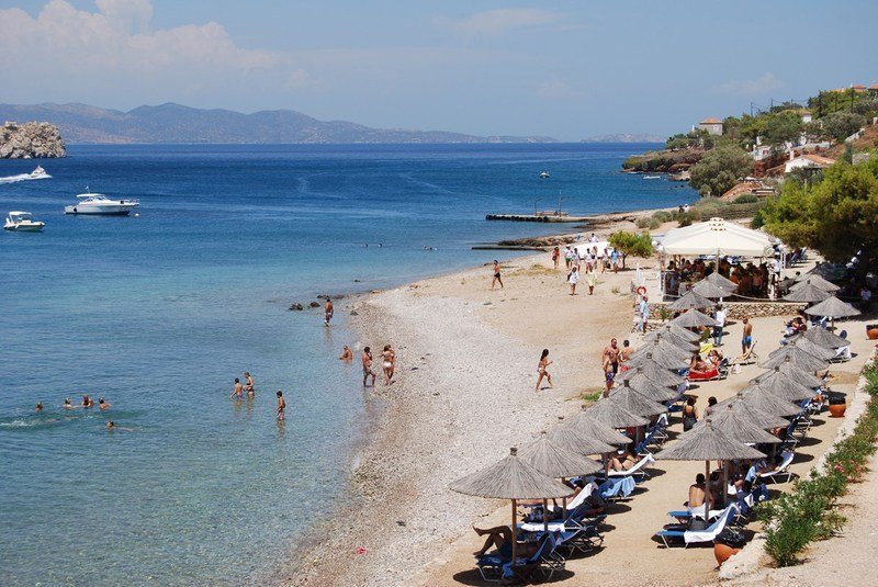 Plakes Beach, beaches on Hydra Island Greece