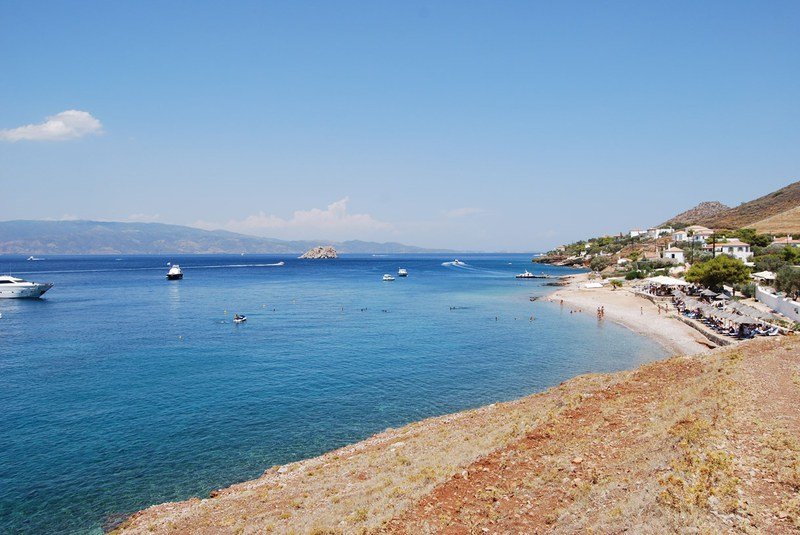 Plakes Beach, beaches on Hydra Island Greece