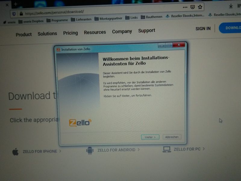 APP auf PC einrichten
