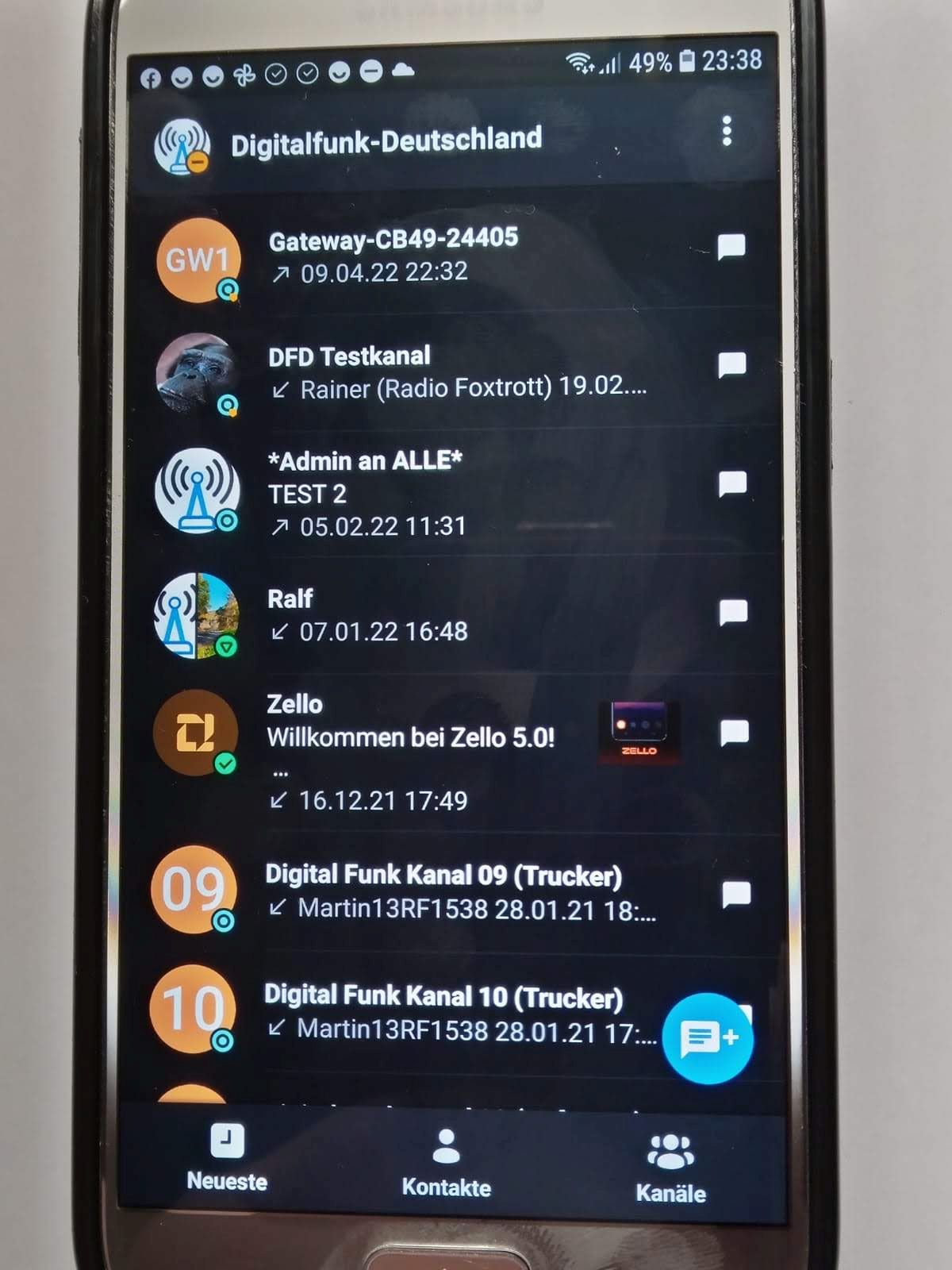 Kanäle per QR-Code einlesen