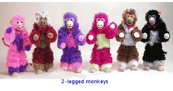 2-legged yarn puppets