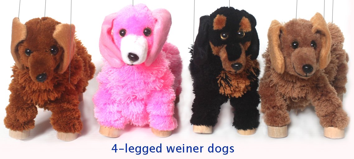 4-legged yarn puppets