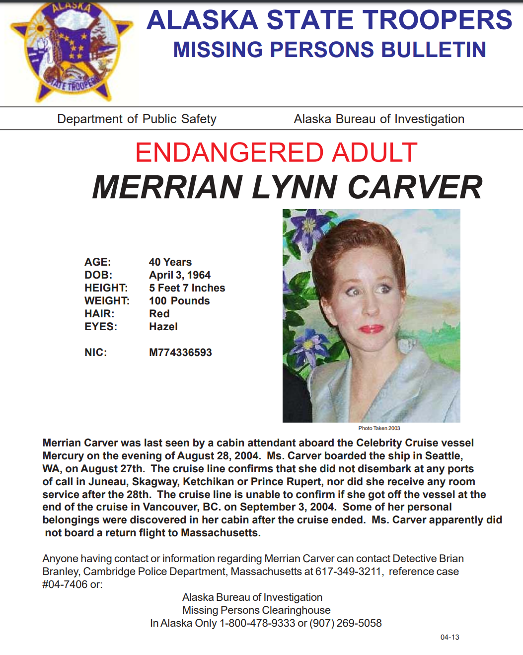 Missing: Cleashindra Hall and Merrian Carver