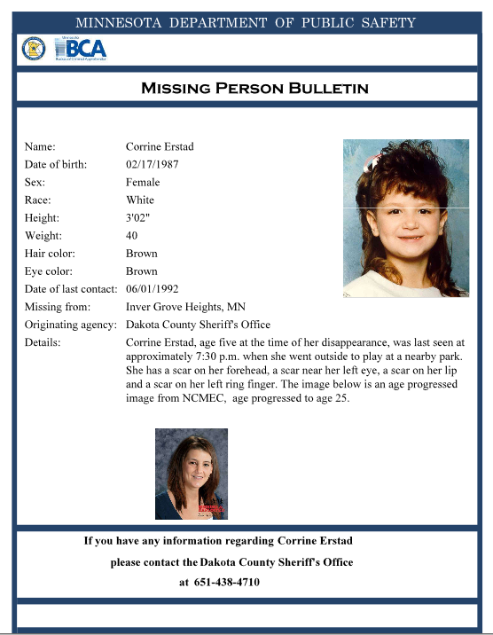 Missing: Sasha Krause and Corrine Erstad