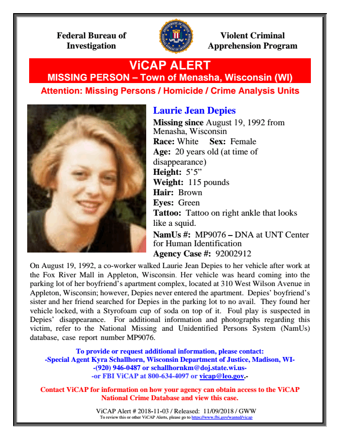 Missing: Laurie Jean Depies and Lisa Stebic
