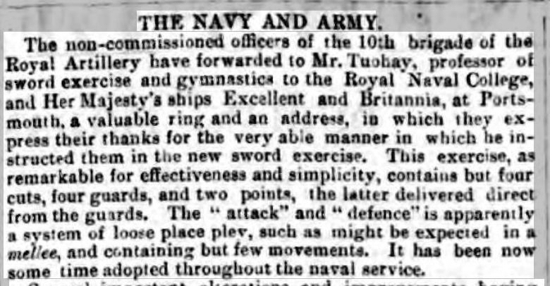 Revised Infantry Sword Exercise By William Tuohy