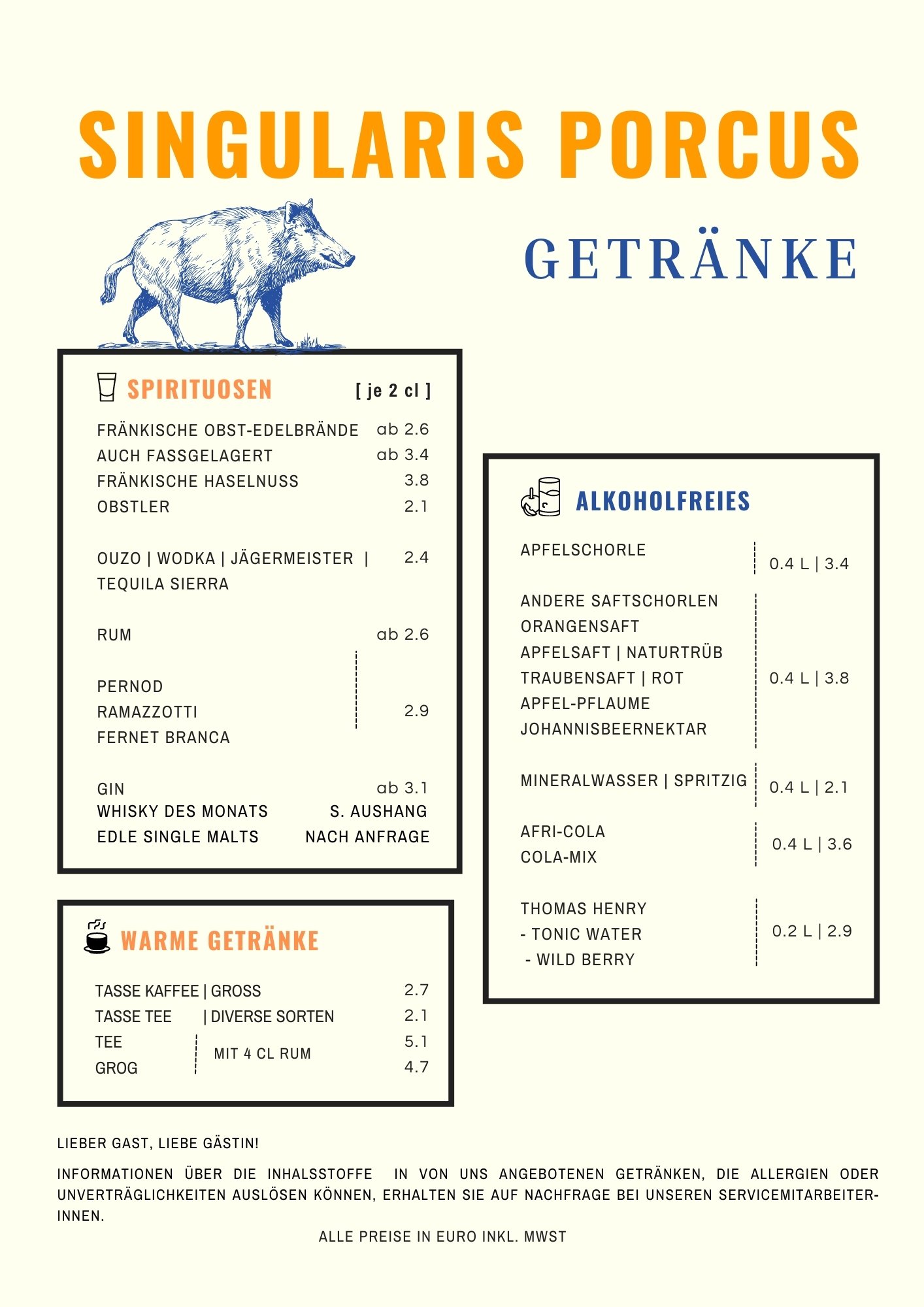 Singularis Porcus Winter- und Biergarten, Kneipe. Weihnachstbaumverkauf
