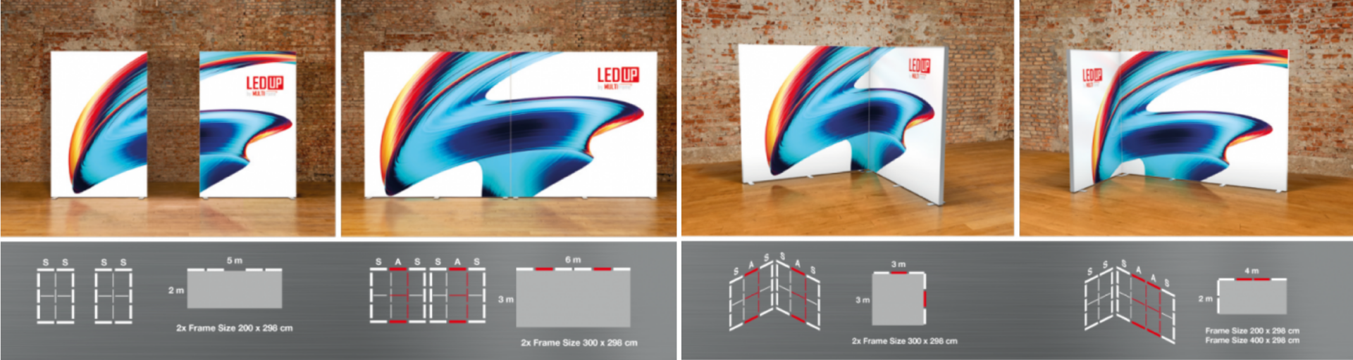 faco BIG LED UP Systeme, Federleicht und Leuchtstark