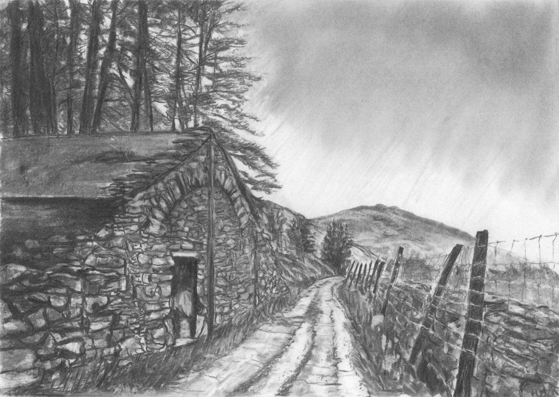 Graphite gallery art of Cumbrian landscapes