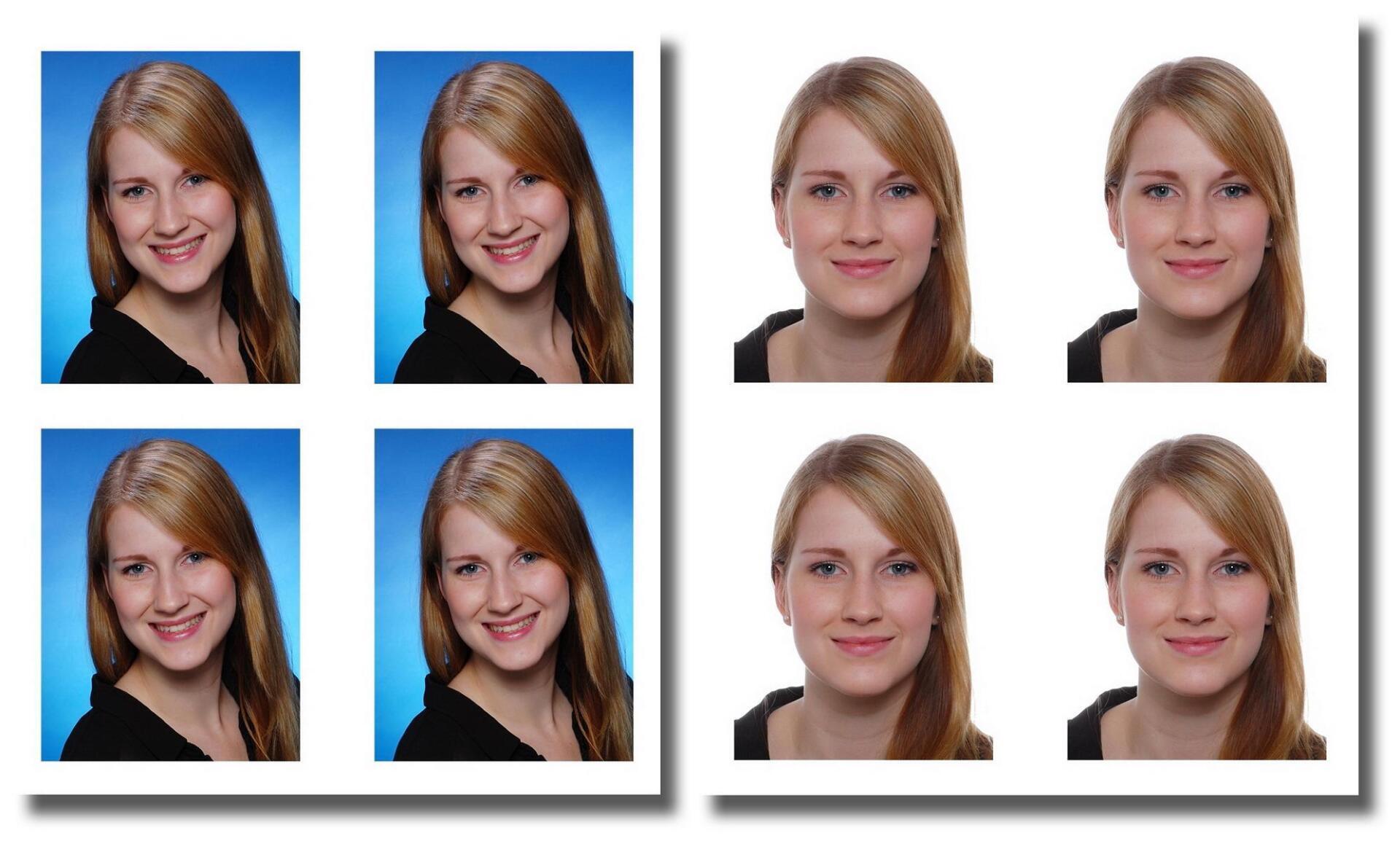 Passbilder für Reisepass, Personalausweis, Visum oder zum Verschenken