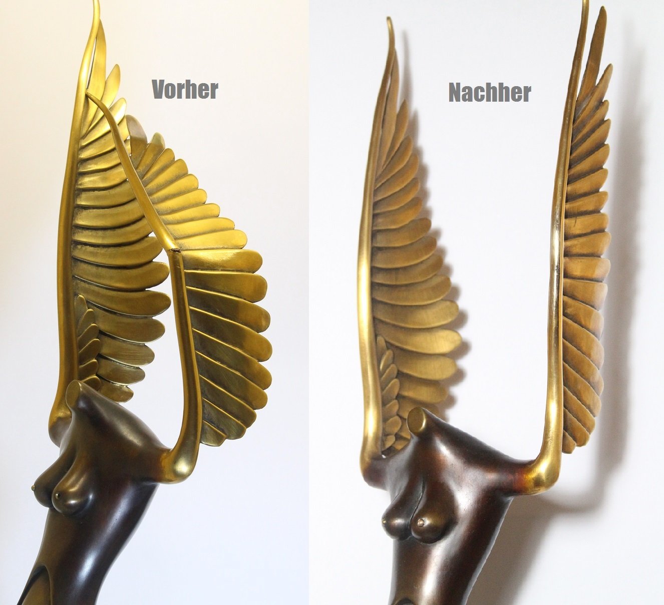 Restauration Bronzeskulptur Paul Wunderlich – Schutzengel