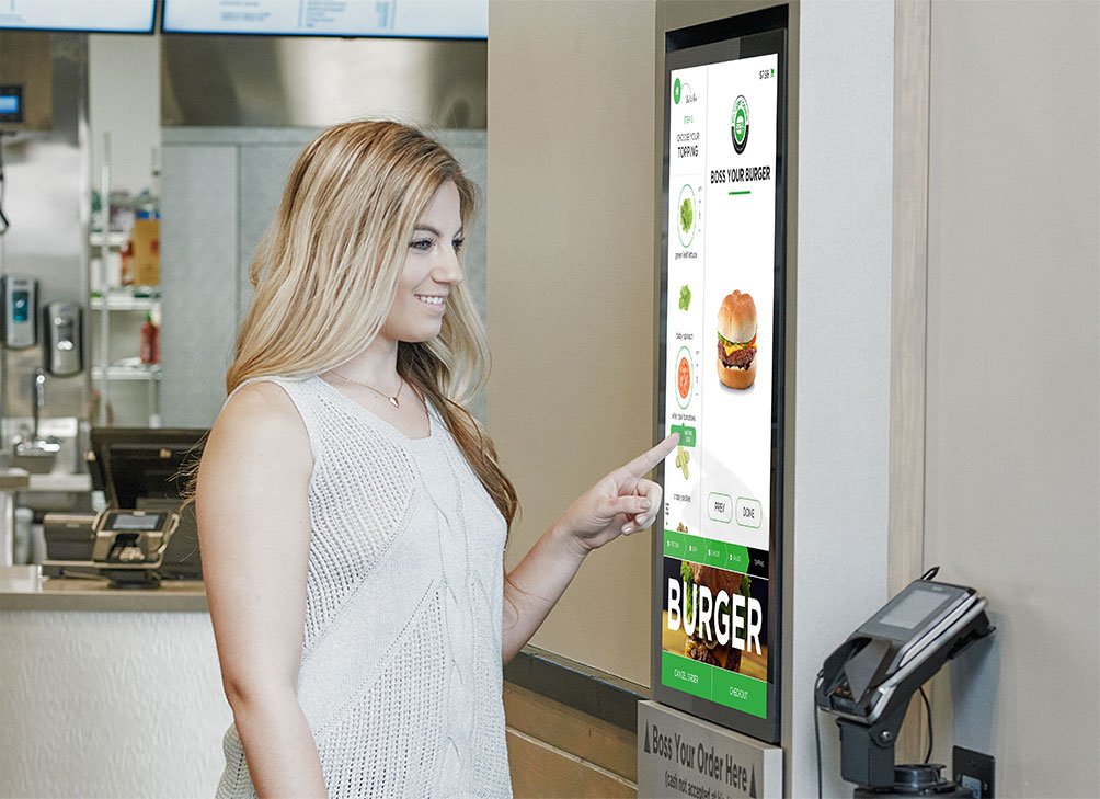 La borne de commande pour restaurant et le fast-food