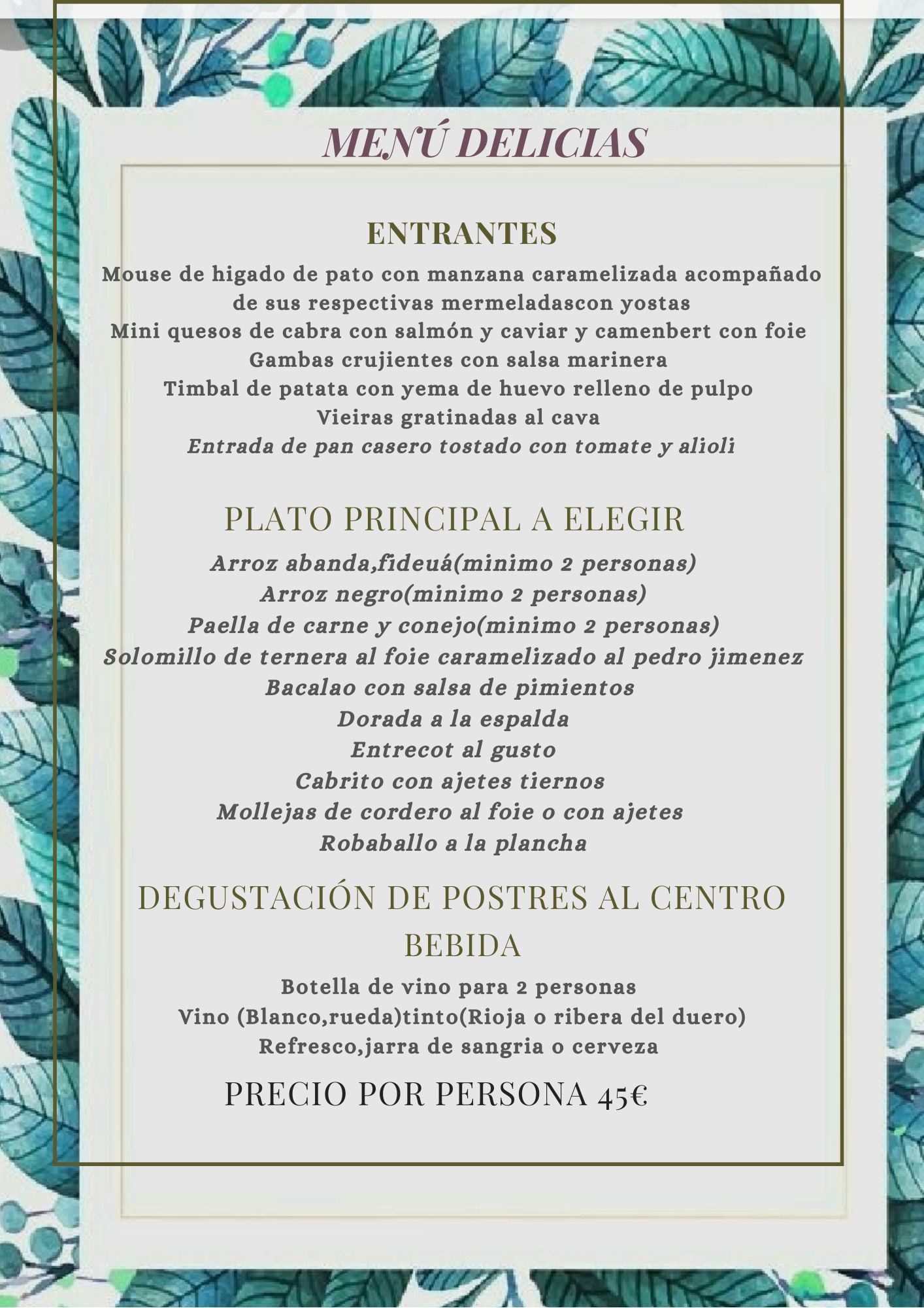 RESTAURANTE MAGICO CAMPICO MENUS & CARTA