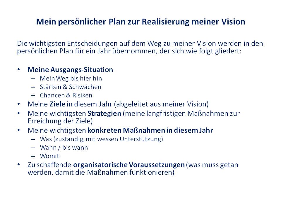 Entwicklung und Umsetzung Ihrer persönlichen Vision - Praxis Jörg ...