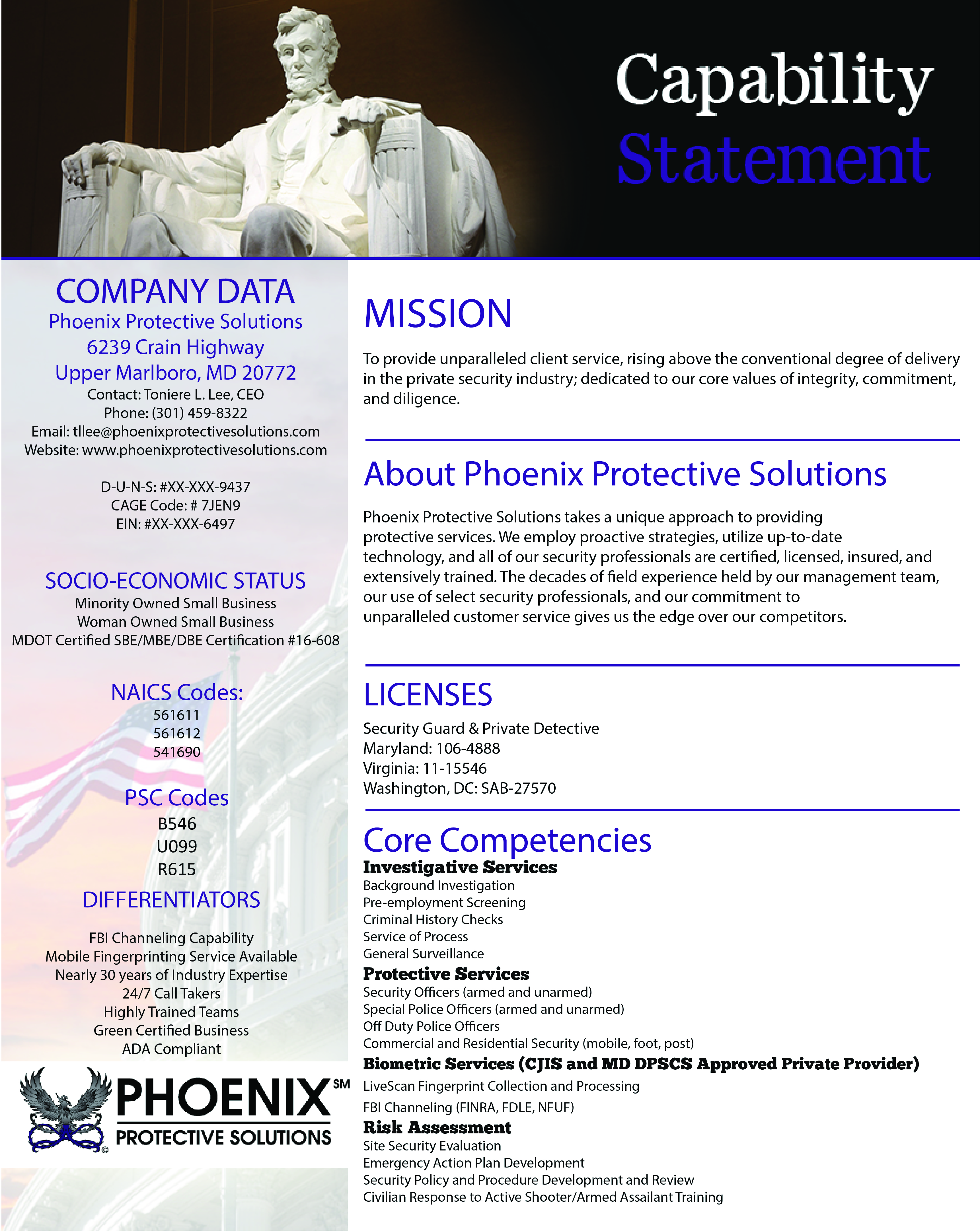 Phoenix Protective Solutions Security-Investigation-Livescan