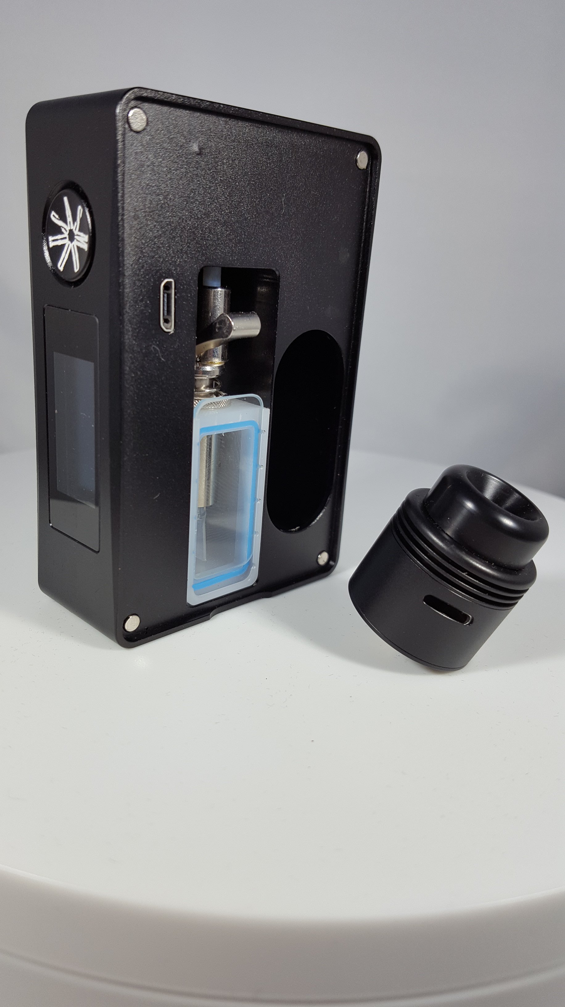 Asmodus UK high end stabilized wood box mod and squonkers
