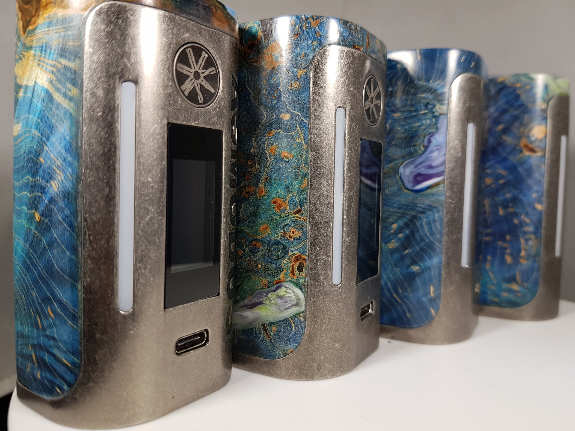 Stab Wood Mods, Stabilized Wood Box Mod and Asmodus Box Mods for sale