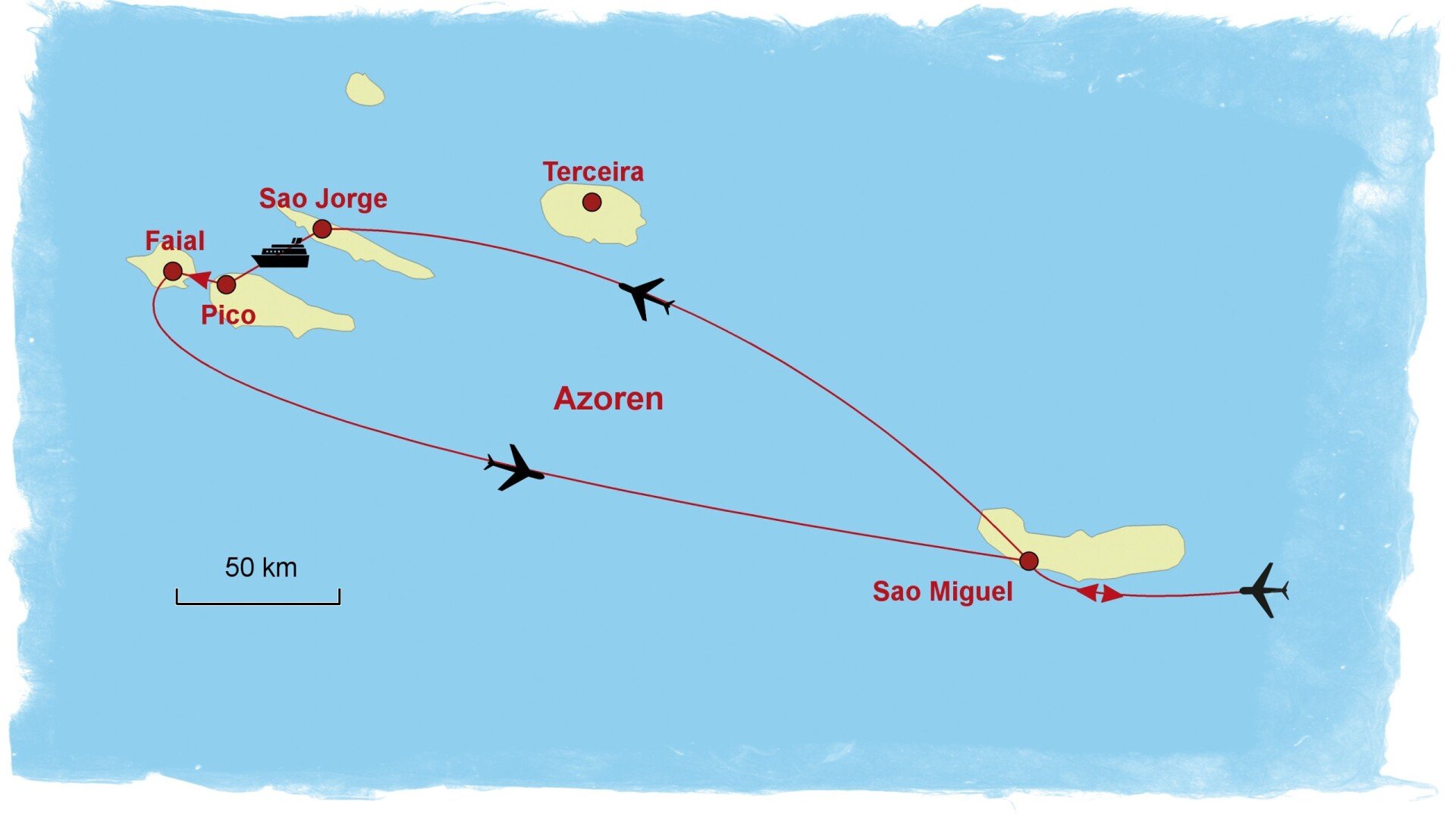 Azoren Rundreise mit Wandern - Gruppenreise auf die Azoren - 4 Inseln
