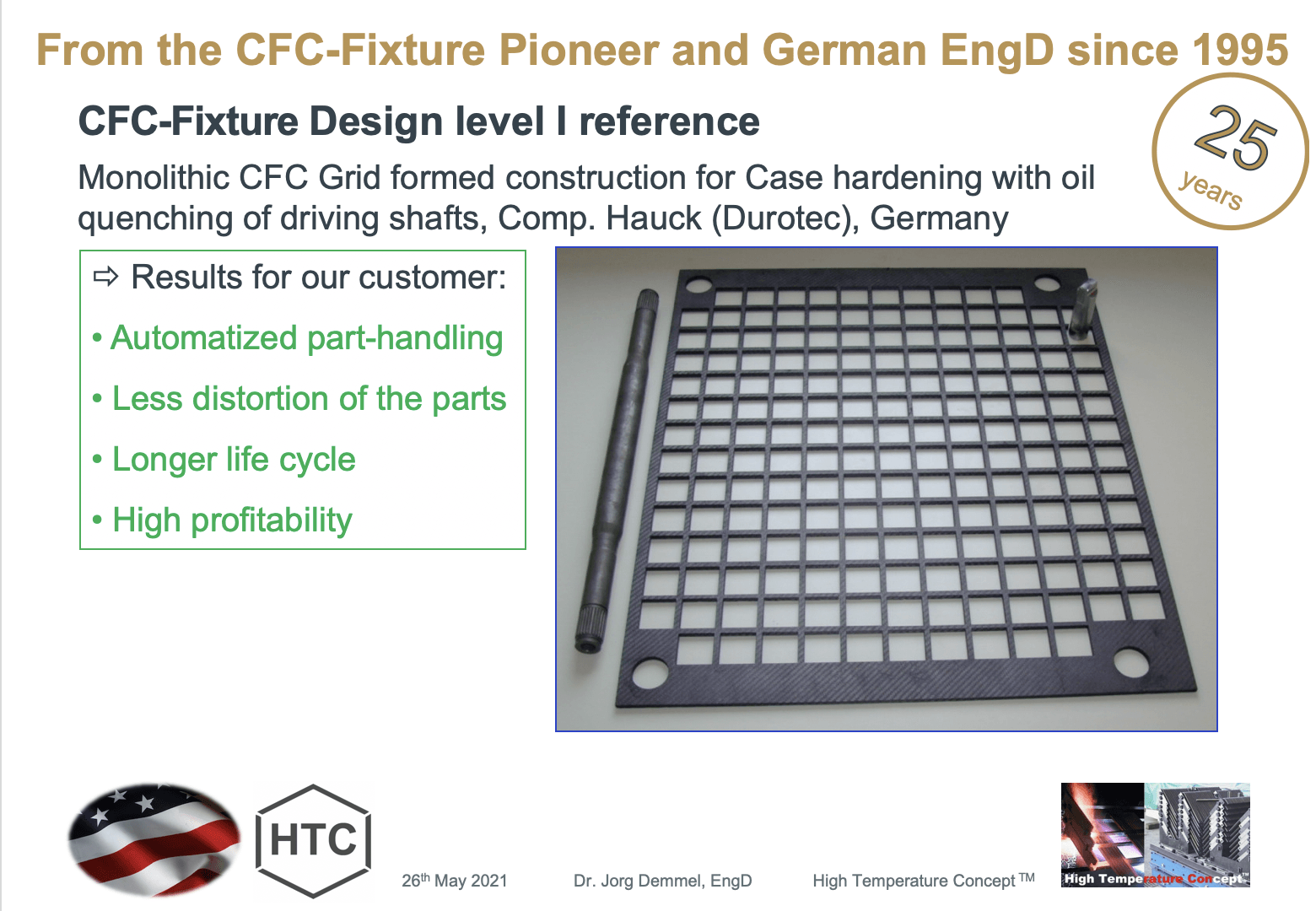 High Temperature Concept - CFC Fixtures and Racks