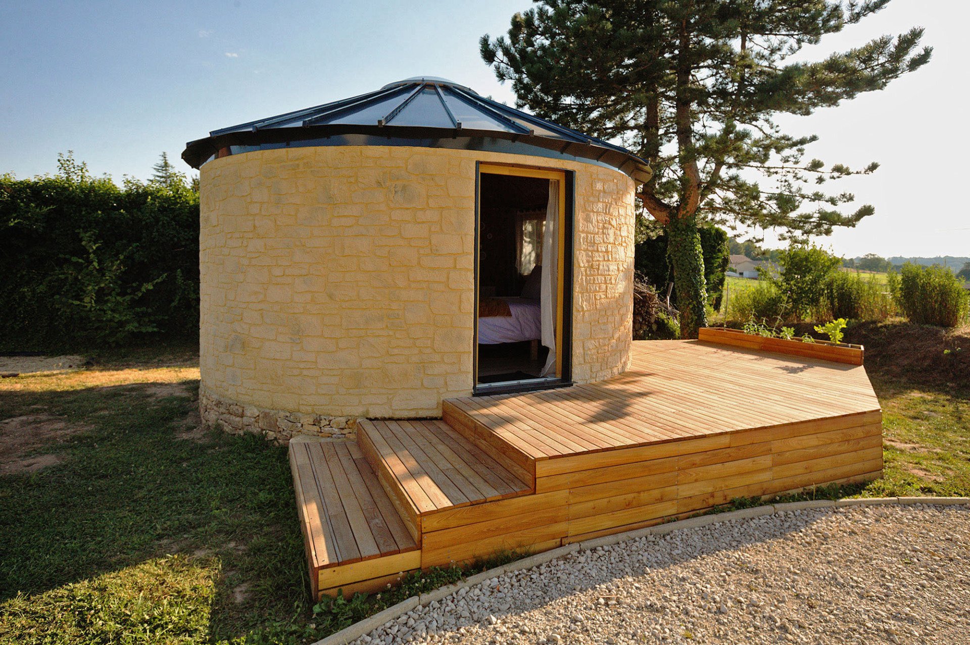 Yourtes 20m2 ossature bois par H2BC