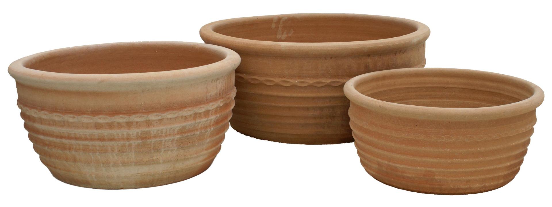 Oreya Cretan pots. Frost proof terracotta pots and planters.