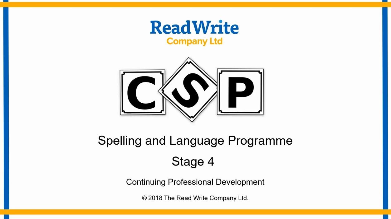 The Read Write Company: Learning to Spell