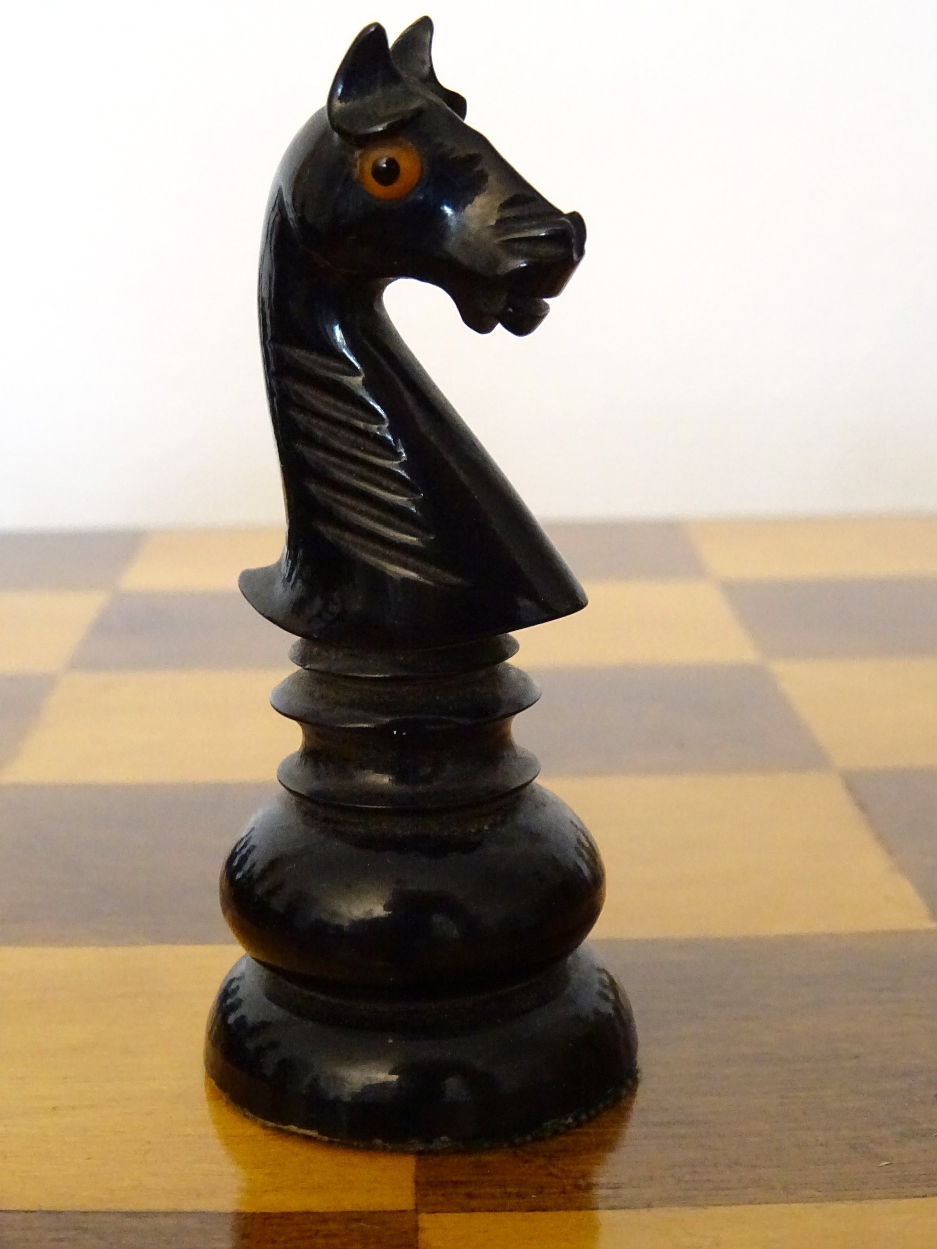 German Buffalo Horn Chess Set, early 20th century