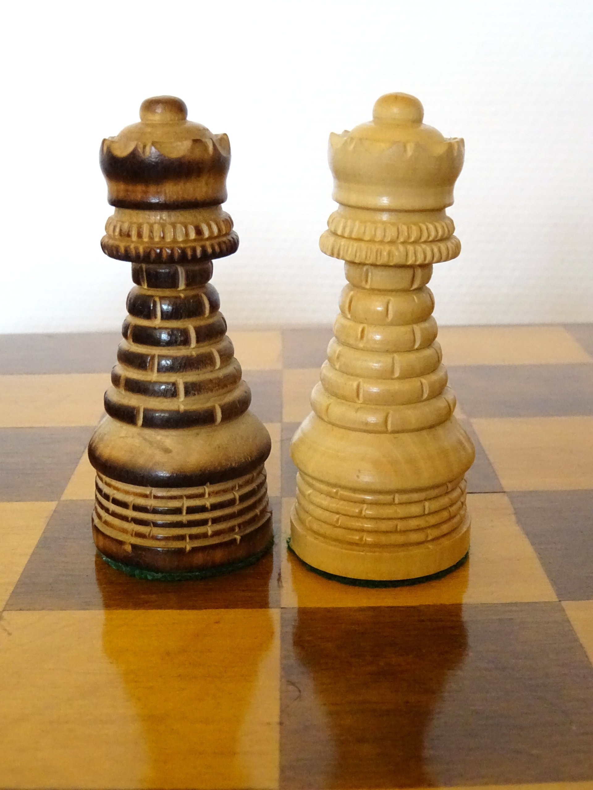 German Chess Set with Brickwork Pattern, 1950-2000