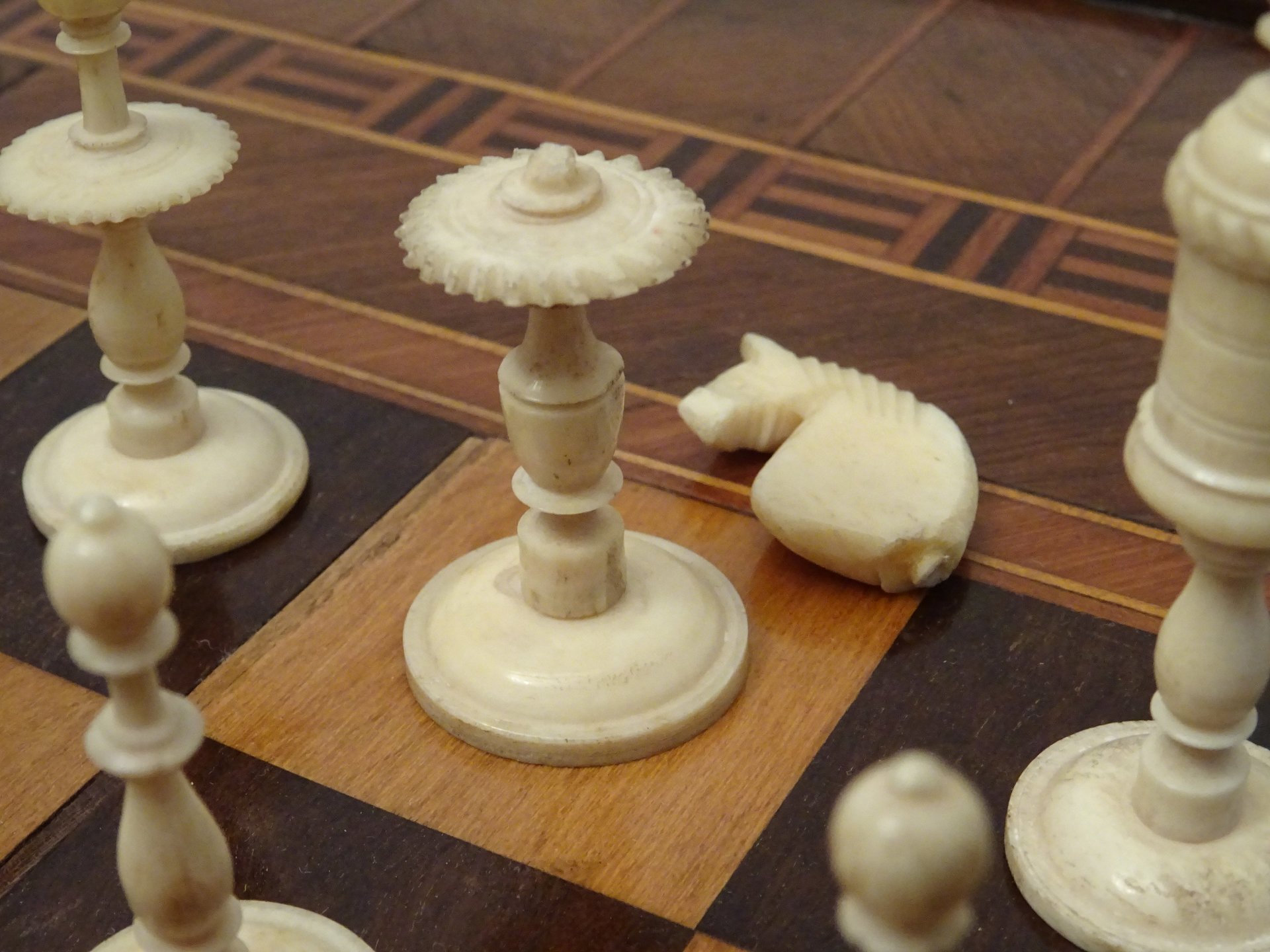 German Bone Chess Set, 