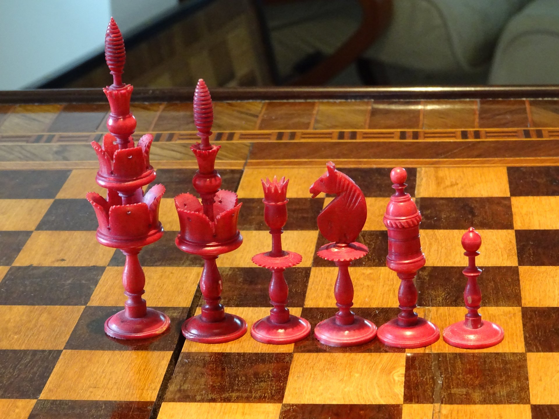 German Bone Chess Set, 